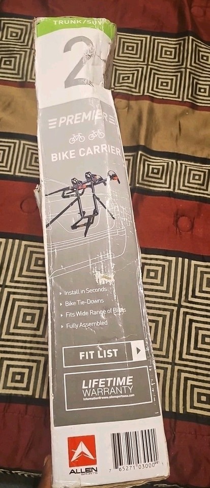 Allen Sports S102 Trunk Mounted Bike Carrier #2 No Tools Needed New Open Box | eBay