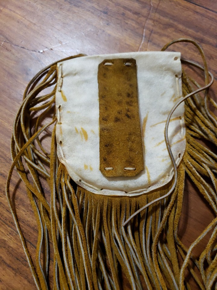 PAINTED RAWHIDE PARFLECHE Medicine Bag Pouch Vintage Native American | eBay