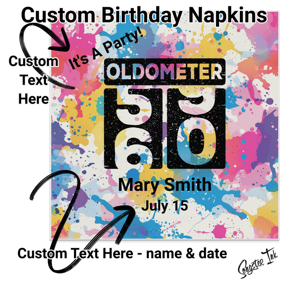 Colorful Oldometer 60 Birthday Bash Personalized & Custom Birthday ...