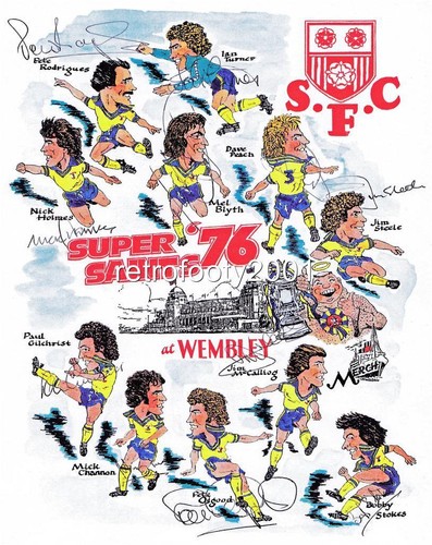 Southampton FC 1976 FA Cup Final Super Saints 76 cartoon Bobby Stokes ...