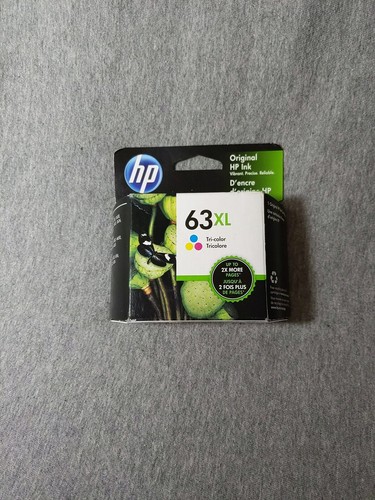 HP 63XL High Yield Tri-color Ink Cartridge (F6U63AN), Expiration Feb ...