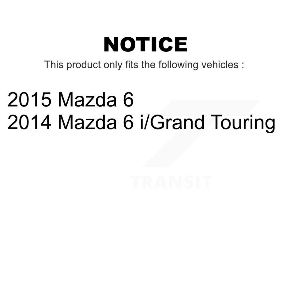 Front Rear Disc Brake Rotors And Semi-Metallic Pads Kit For Mazda 6 K8S-101481 827098292892 | eBay