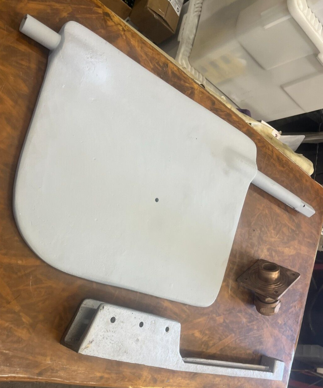 RUDDER BRONZE W/ SHOE AND STUFFING BOX 1 1/4 SHAFT 20"X 15 1/2 BLADE | eBay