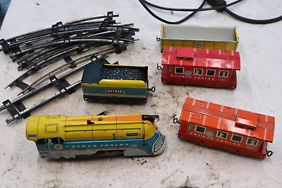 Works Hafner Train Tin Wind Up Engine 115041 with track and several ...