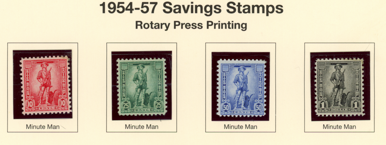 Scott S1 - S4 MNH 1954 - 1957 Savings Stamps | eBay