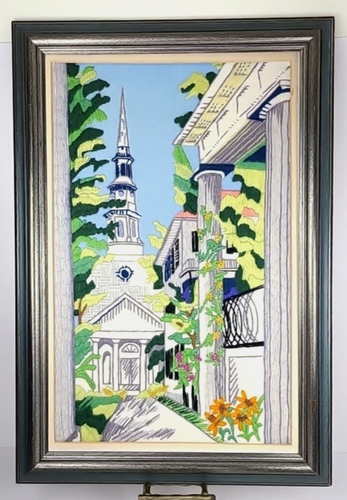 Vintage Crewel embroide Historic Charleston Church 1974 Columbia ...