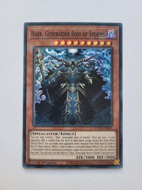 Yu-Gi-Oh! TCG Harr, Generaider Boss of Storms Eternity Code ETCO-EN027 ...