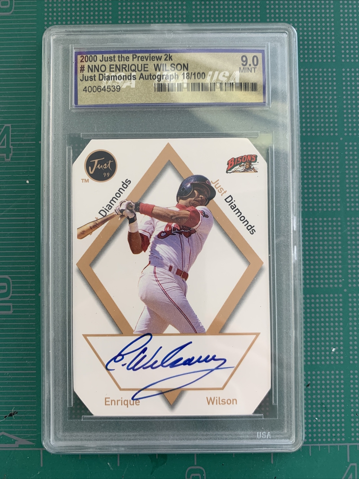 1999 Enrique Wilson Just Minors Diamonds Limited Edition Auto 18 /100 9 ...