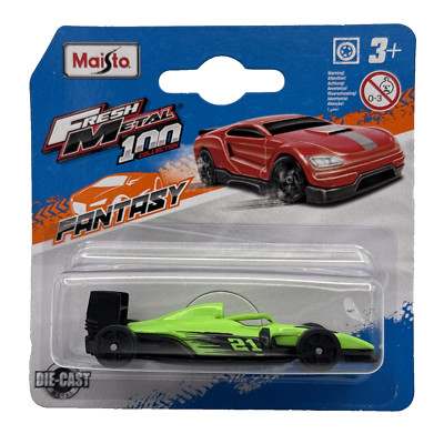 Maisto 2022 Fresh Metal 100 Fantasy Green Formula 21 V2 Card 1:64 Scale ...