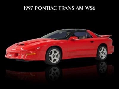 1997 Pontiac Trans Am WS6 in Red New Sign - 18x24" USA STEEL XL Size | eBay