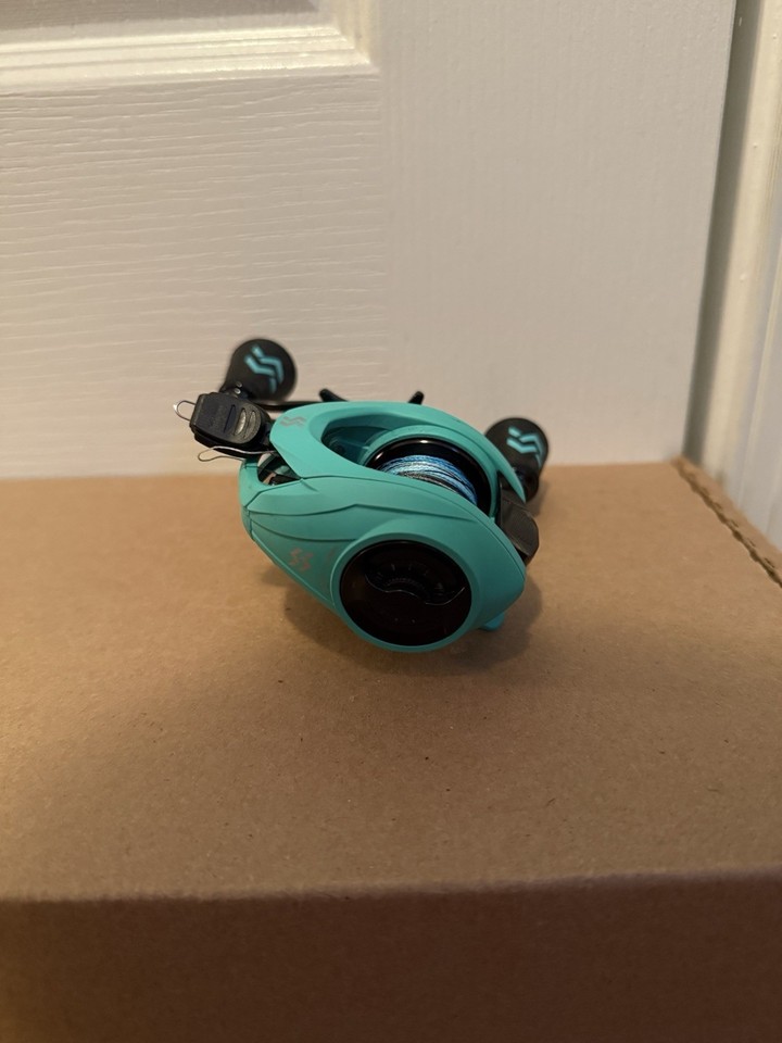 Baitcaster right hand Reel teal | eBay