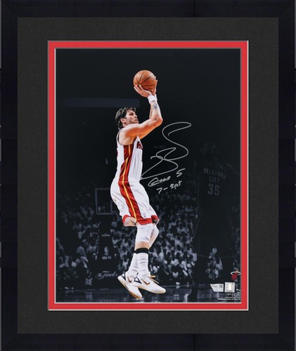 Framed Mike Miller Heat Signed 16x20 2012 Finals Game 5 vs. Thunder ...