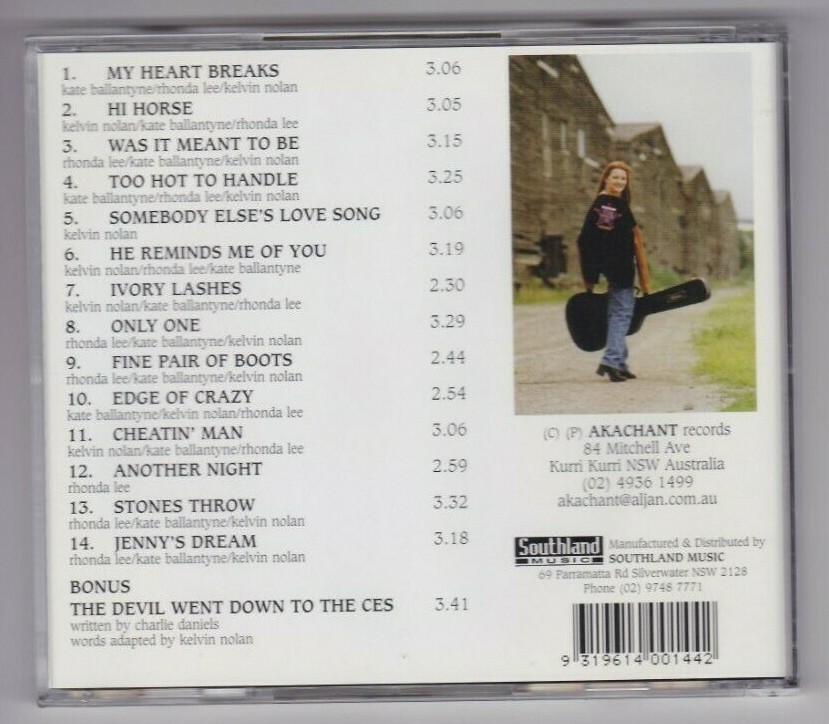 Kate Ballantyne & Fandango- Too hot to handle CD+Bonus track-Southland ...