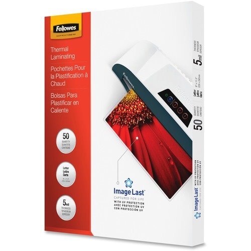 Fellowes® Laminating Pouches with UV Protection, 5 mil, 50 Pouches ...