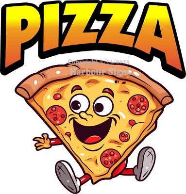 Pizza DECAL Food Truck Sign Restaurant Concession Sticker (Choose Your ...