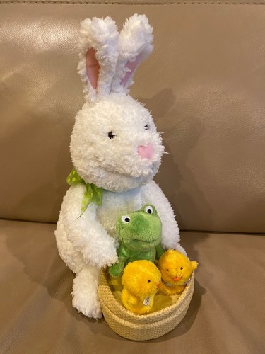Easter Bunny Frog Chicks Animated Sound AT THE HOP Hallmark Spring Quartet Plush | eBay