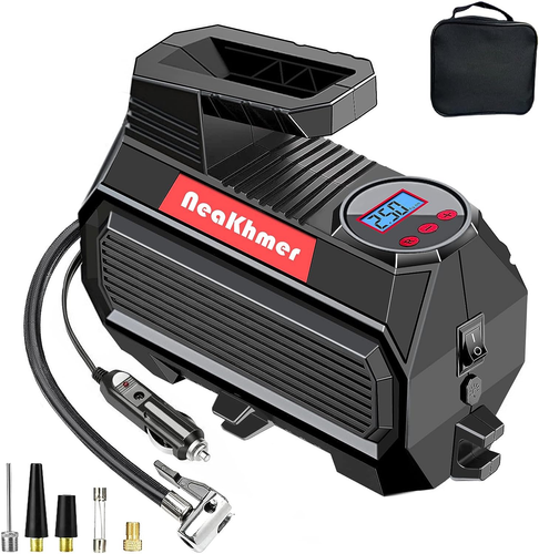 Tyre Inflator Portable Air Compressor , 12V Car Tyre Pump with Digital ...