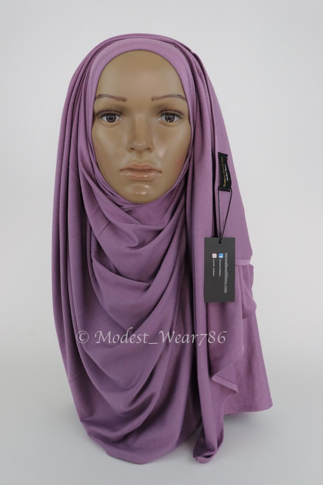 Premium Cotton Jersey Maxi Hijab Scarf Shawl Wrap Islam Muslim 180X80cm ...