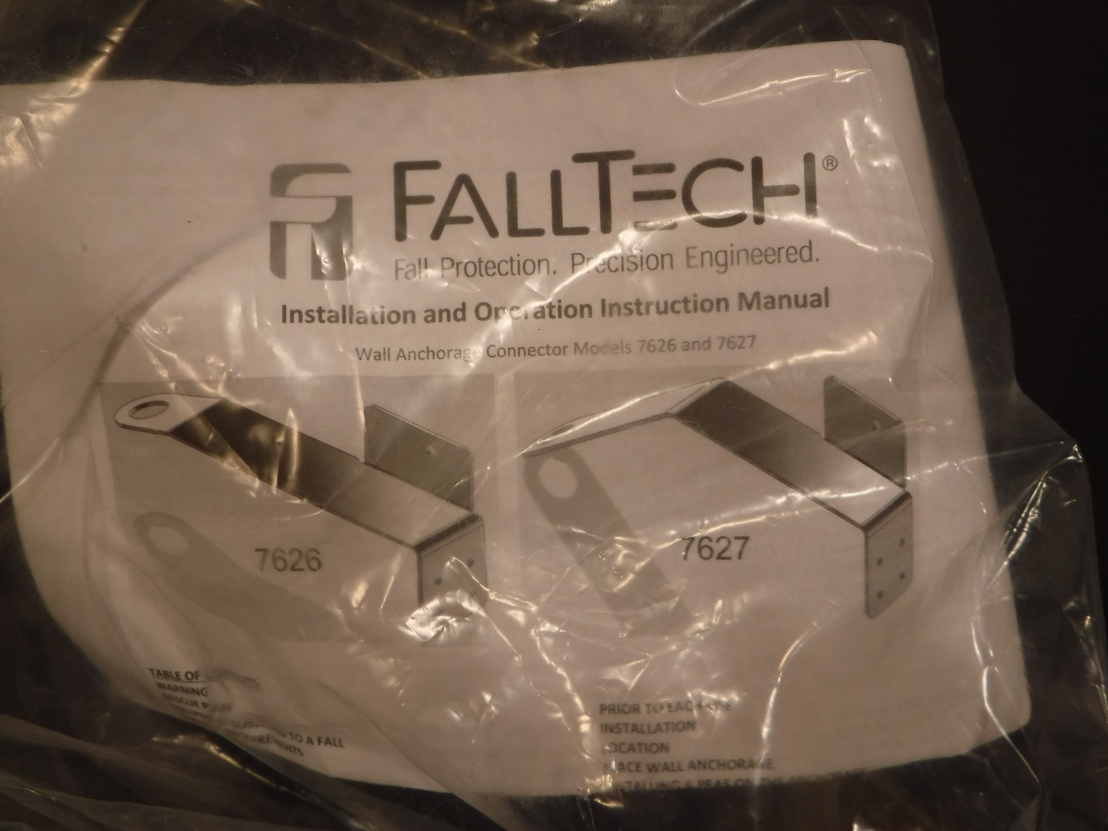 FALLTECH 7627 Permanent Vertical Steel 8/12 Wall Anchor Stainless Steel ...