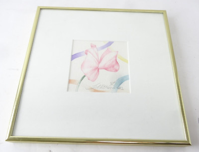 Rare Bruce Hustad Original Watercolor #105 Branded Sweet Pea 11" x 11 ...