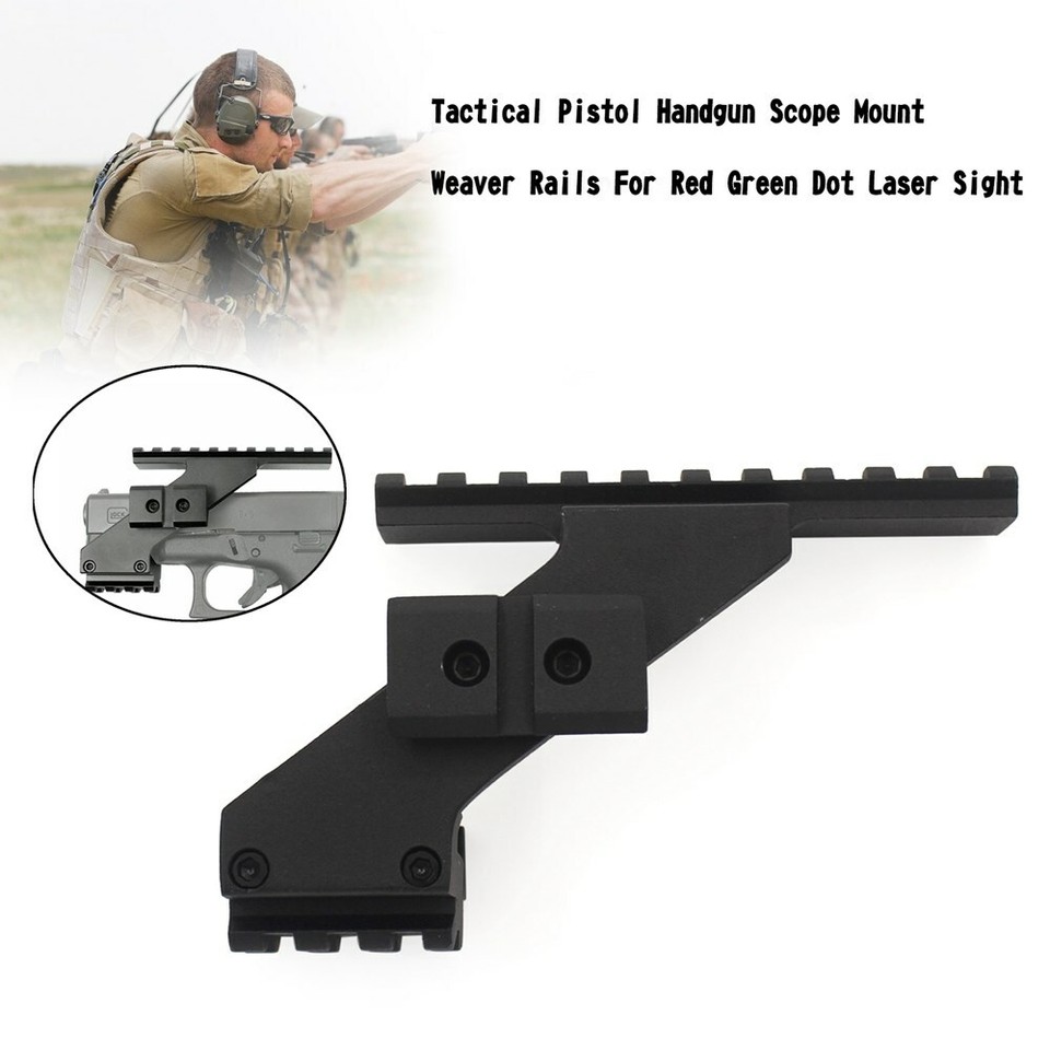 Tactical Handgun Pistol Scope Mount W/ Weaver Picatinny Rail Mount For ...