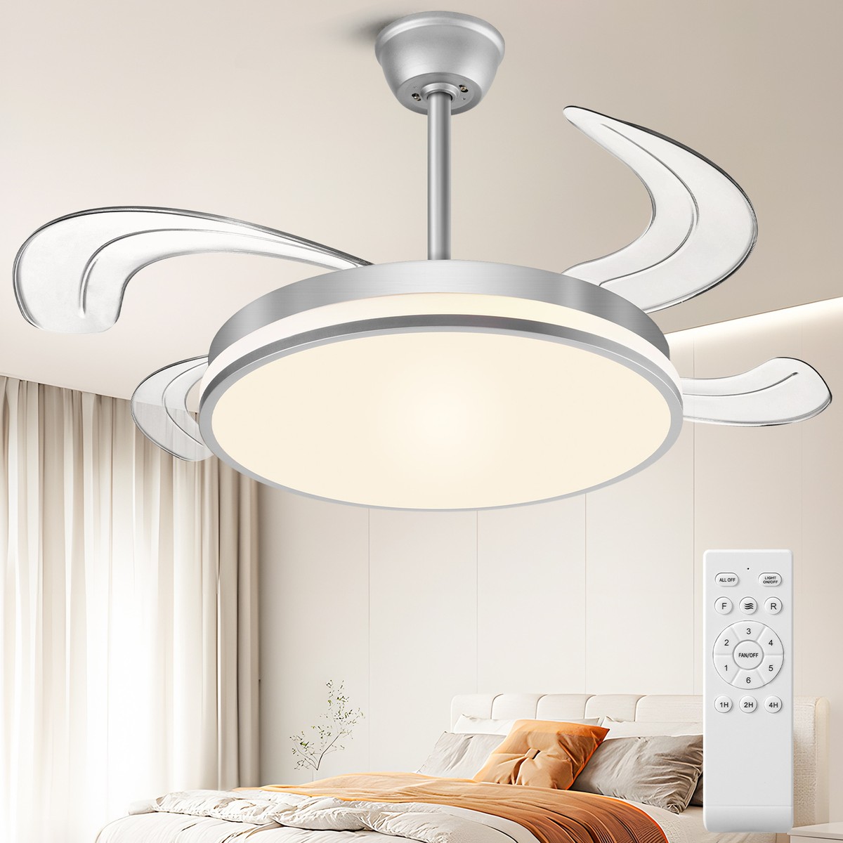 Retractable Ceiling Lights Beadle Crome Interiors Emmett Ceiling Fan