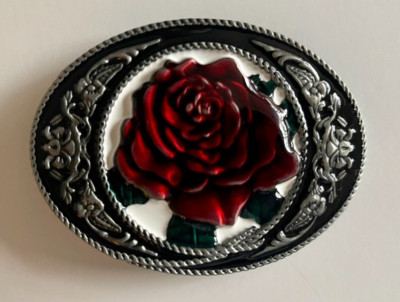 Belt Buckle with Rose Western Belt Buckles Women Beautiful Jewelry Rose ...