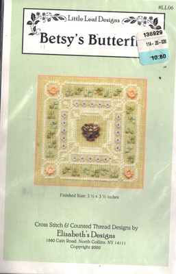 Betsy's Butterfly Elizabeth’s Little Leaf Designs Cross Stitch Chart ...