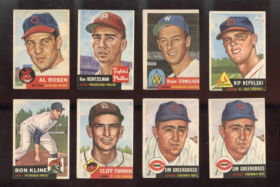 1953 Topps Starter Partial Set Lot (24) - ALL BACK DAMAGE - VSCARDS | eBay