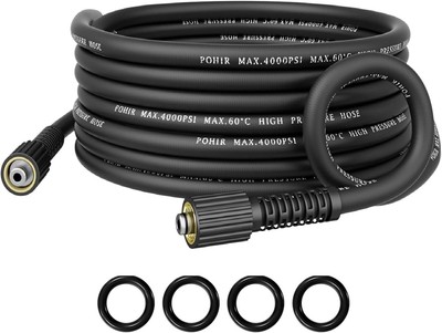 25-Foot Pressure Washer Hose for 3000Psi Craftsman Generac Greenworks ...