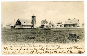 Brant Rock Mass MA -UNION CHAPEL & LIFE SAVING STATION- Postcard | eBay