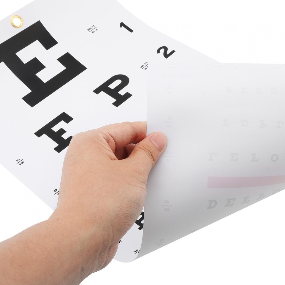 Eye Chart Eye Testing Chart Visual Acuity Measuring Eye Charts Set for ...