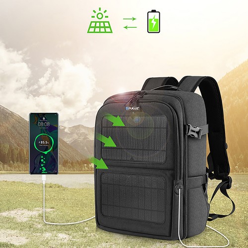 Solar Power Charging Storage Bag Outdoor Portable Dual Shoulders ...