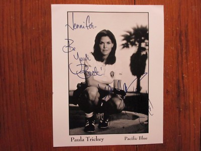 PAULA TRICKEY("Pacific Blue/Cory McNamara")Signed 8 X 10 Black & White ...