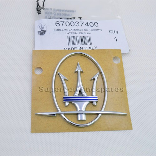 Maserati 2017 Quattroporte Ghibli Trident Left Side Emblem Badge Blue ...
