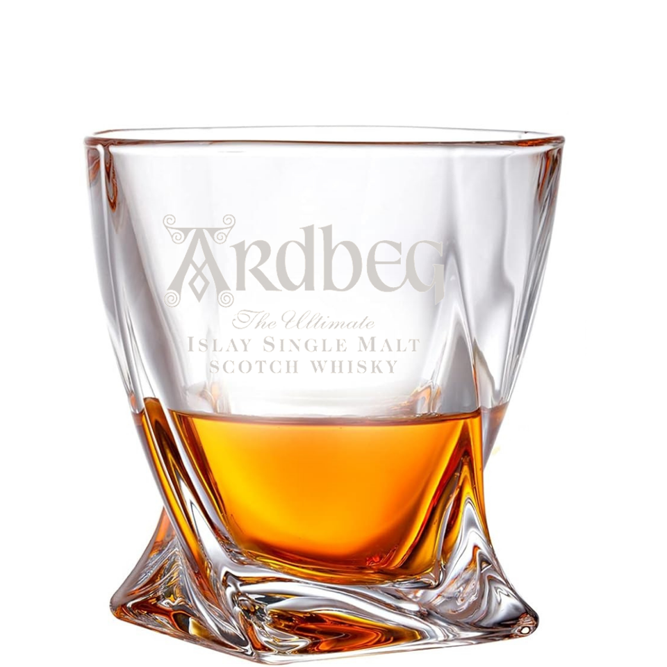 Custom Engraved Ardbeg Whiskey Glass – 10 oz Twisted Rocks Glass | eBay