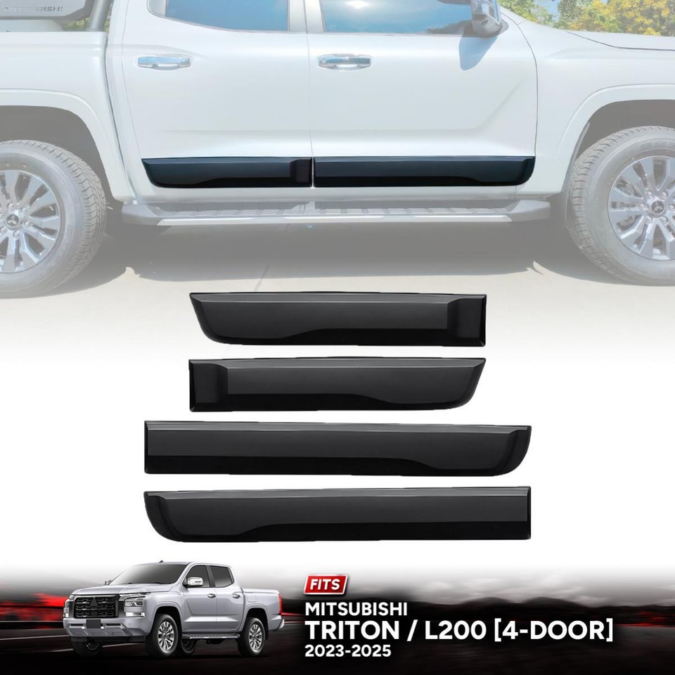 For Mitsubishi Triton L200 4-Door 2024-2026 Side Door Body Cladding ...
