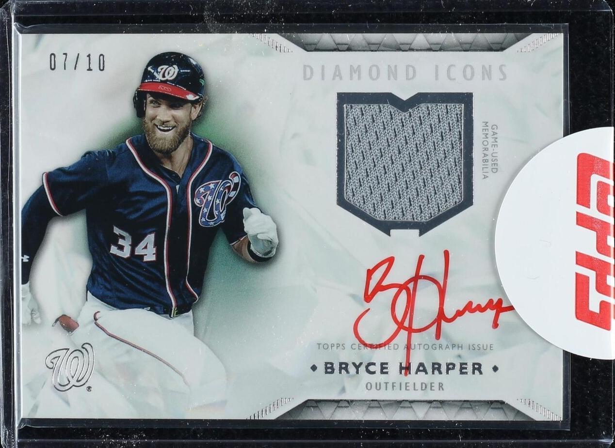 2018 Topps Diamond Icons - Single Player Autograph Relics Bryce Harper ...