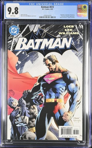 CGC 9.8 Batman 612. Iconic Jim Lee Superman Vs Batman Cover. HUSH James ...