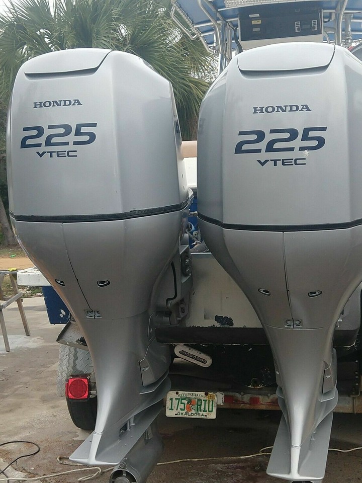 HONDA OUTBOARD ENGINE DECALS DECAL BOAT COWL VTEC 50 125 225 250 VTECH ...