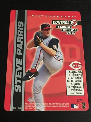 STEVE PARRIS 2000 MLB Showdown Pennant Run 1st Edition #038/150 ⚾ Reds ...