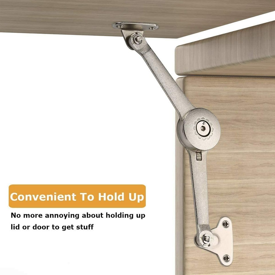 2-Pack Heavy Duty Lid Support Hinges Soft Close Hinge Fit for Cabinet ...