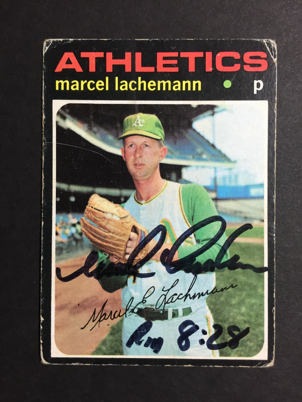 Marcel Lachemann A's Athletics Signed 1971 Topps card #84 Auto ...