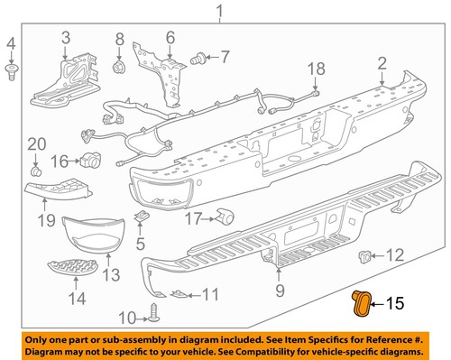 GM OEM Rear Bumper-Cap 23173340 | eBay