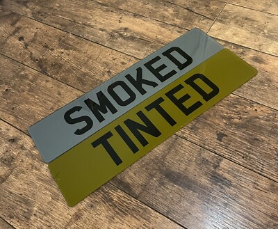 SMOKED TINTED PAIR OF PRINTED NUMBER PLATES - SHOW STYLE - SET OF 2 | eBay