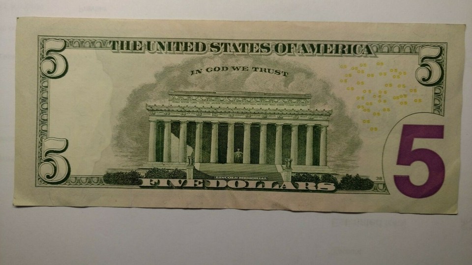 2006 $5.00 Federal Reserve Note Low on both # 3 FR# 1993-l (FW ...