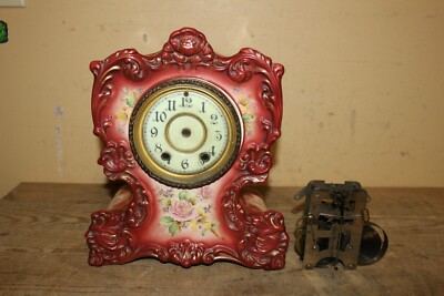 Antique 1890's Waterbury Parlor No. 52 Porcelain China Mantel Shelf ...