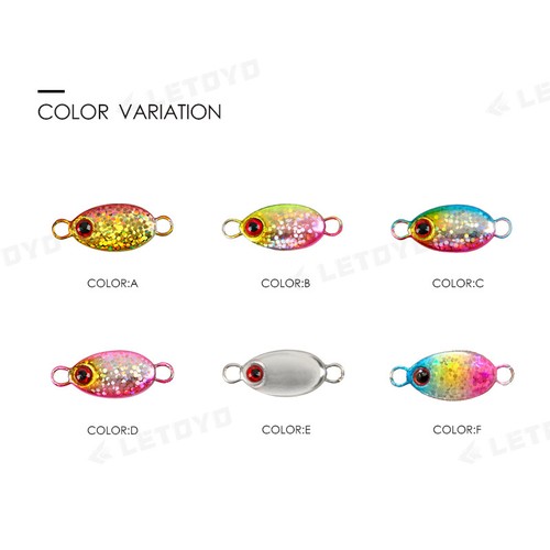 6PCS Micro Metal Jig Fishing Lures 2g/3g/5g Mini Spoon Lure Sequin ...