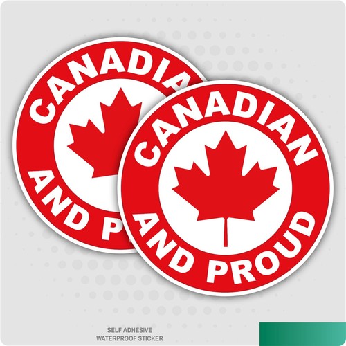 2 x Canadian and Proud Stickers - Flag Car Van Lorry Vinyl Self ...