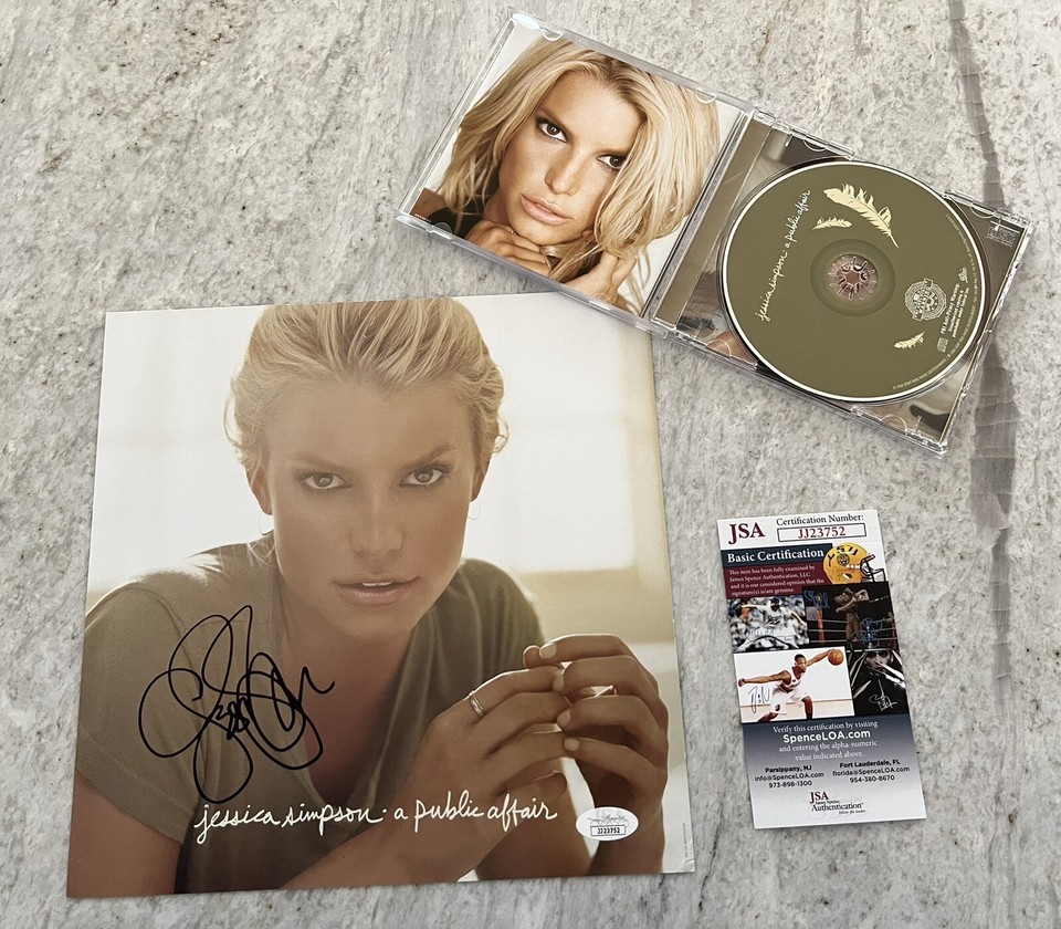 JESSICA SIMPSON Autographed Hand SIGNED CD Poster Cover JSA CERTIFIED ...